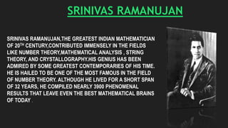 Great Mathematicians Around The World | PPTX