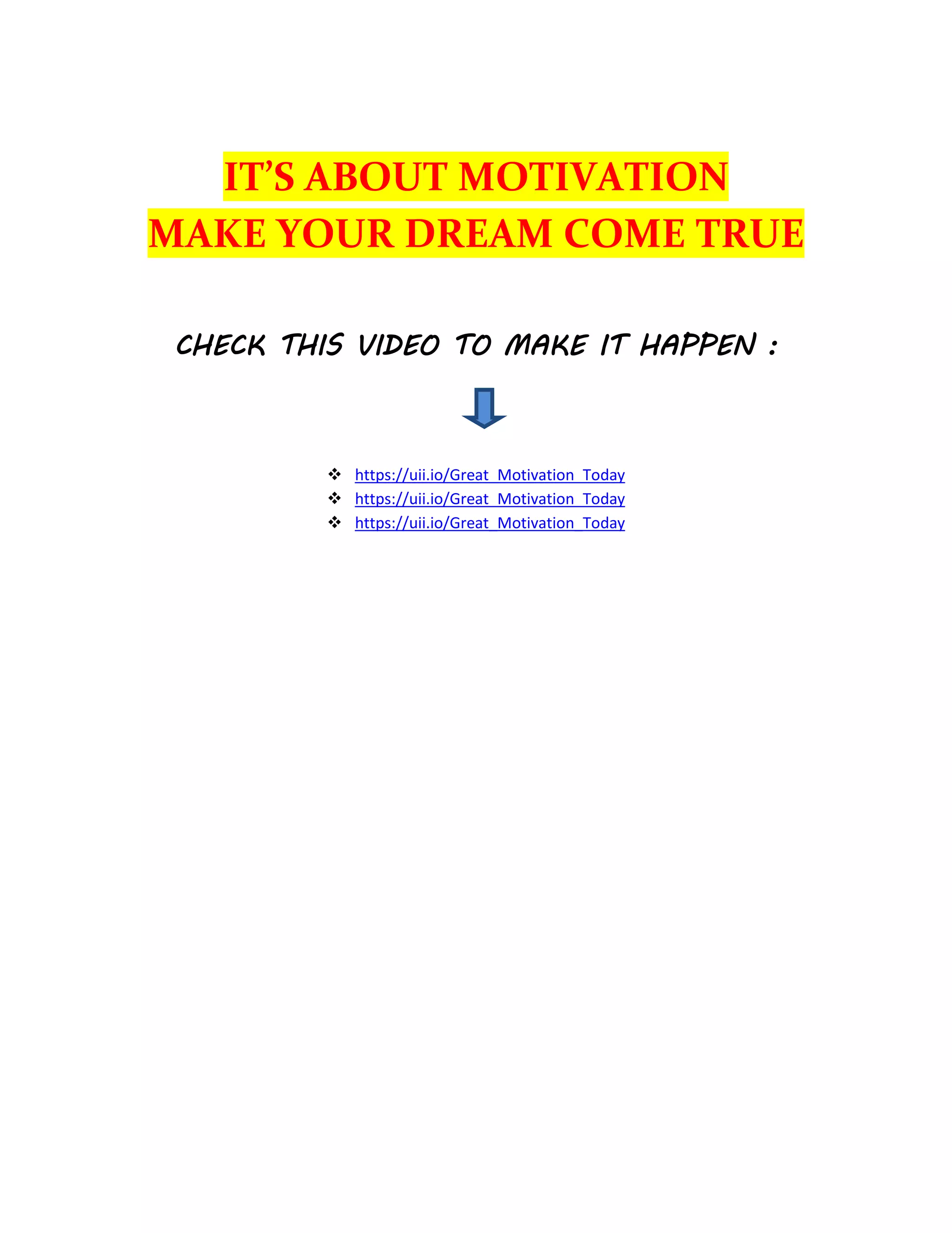 Great motivation today | PDF