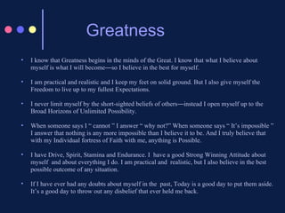 Greatness in You! | PPT