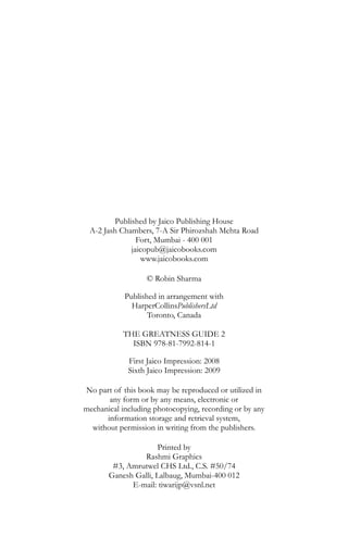 Greatness guide-2 Robin Sharma | PDF