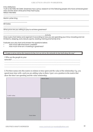 Greatness awaits Workbook | PDF