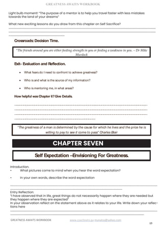 Greatness awaits Workbook | PDF