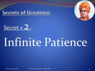 Greatness Secrets of Swami Vivekananda | PPTX