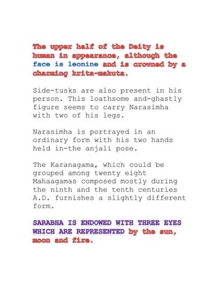 Greatness of sarabha | DOCX