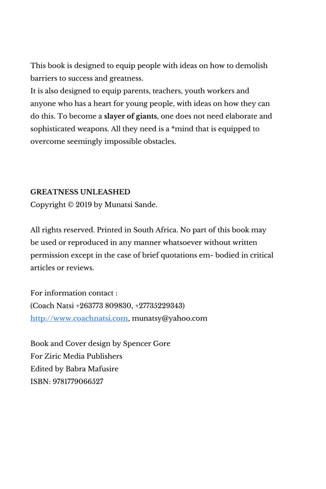 Greatness Unleashed | PDF