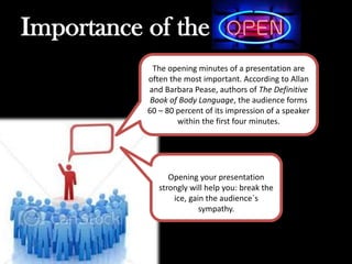 Great openings - How to make powerful presentations | PPTX