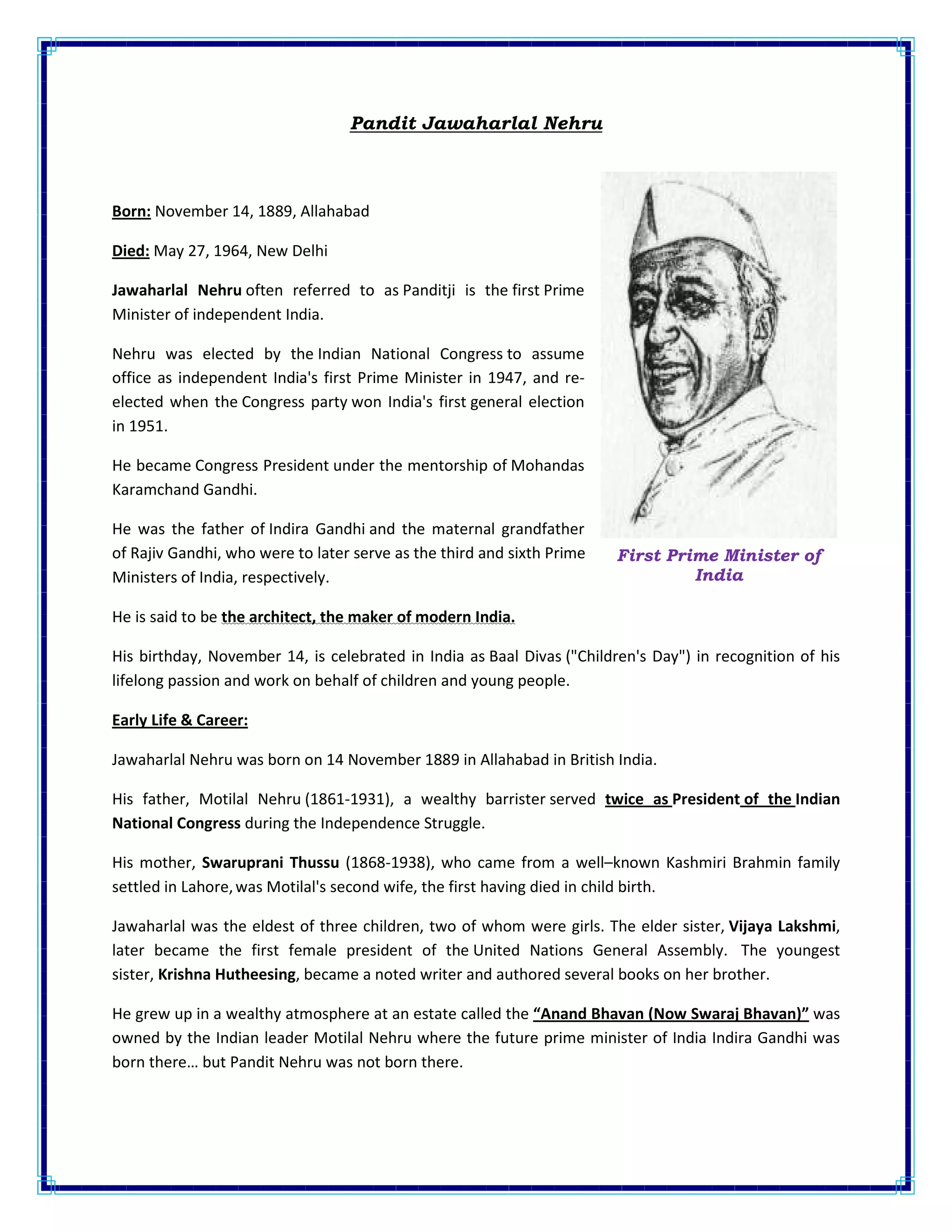 Great Personalities of India | PDF