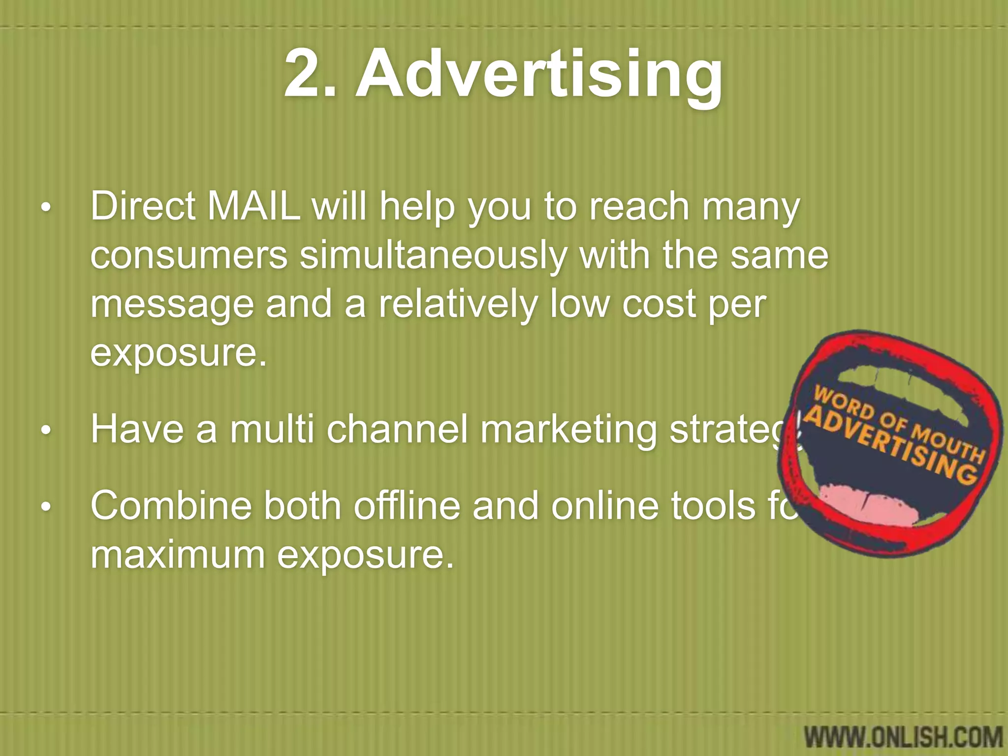 TOP 4 promotional tools | PPTX