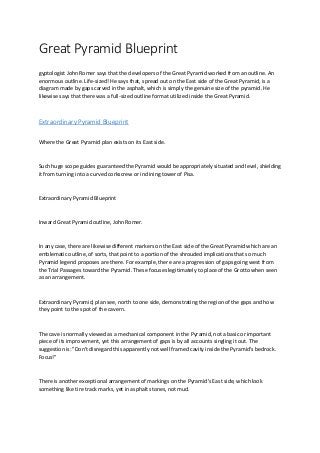 Great pyramid blueprint