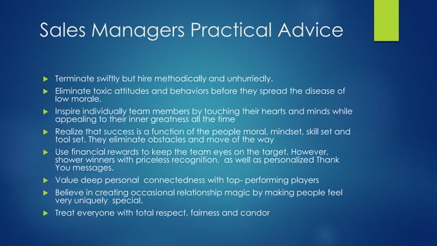 Great sales managers role and focus 1 | PPT