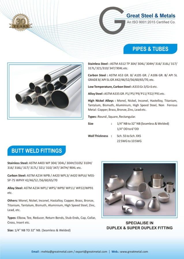 Great steel broucher | PDF