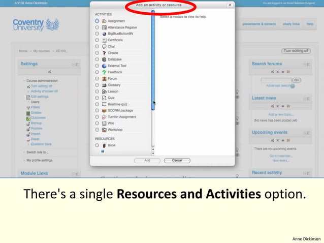 Great things about Moodle 2 at CU 2013 | PPT