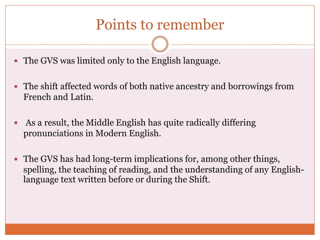 Great vowel shift | PPTX