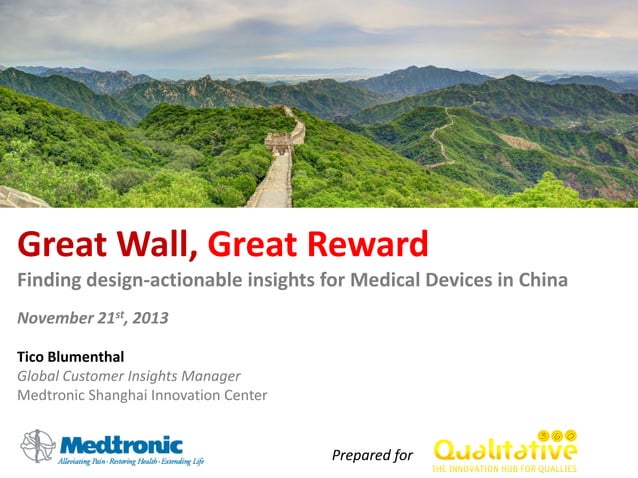 Great Wall, Great Reward - Medtronic | PPT