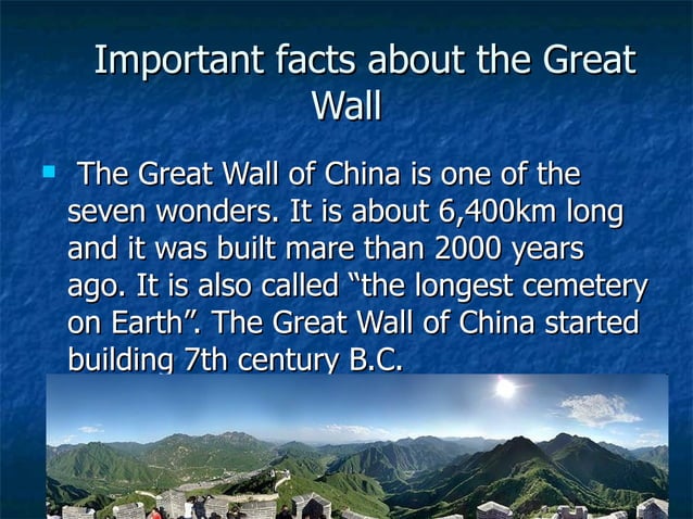 Great Wall Of China | PPT