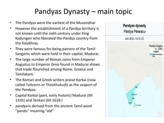 Maravarman Sundara Pandyan He laid the foundation for the Pandya ...