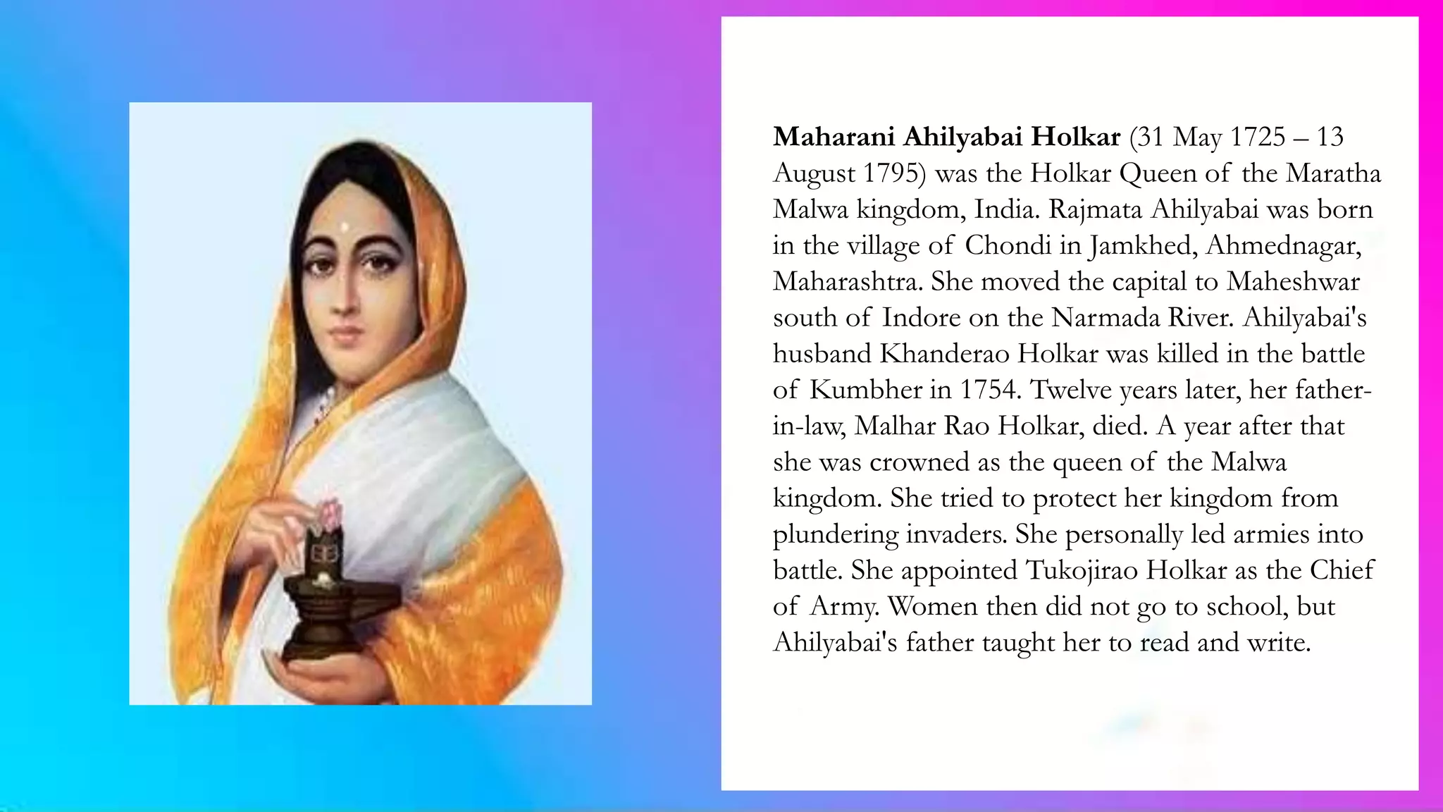 GREAT WOMEN IN INDIA | PPTX