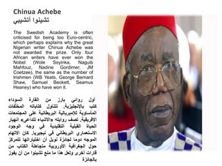 Great writers snubbed by the nobel prize- أدباء أضاعتهم جائزة نوبل | PPT