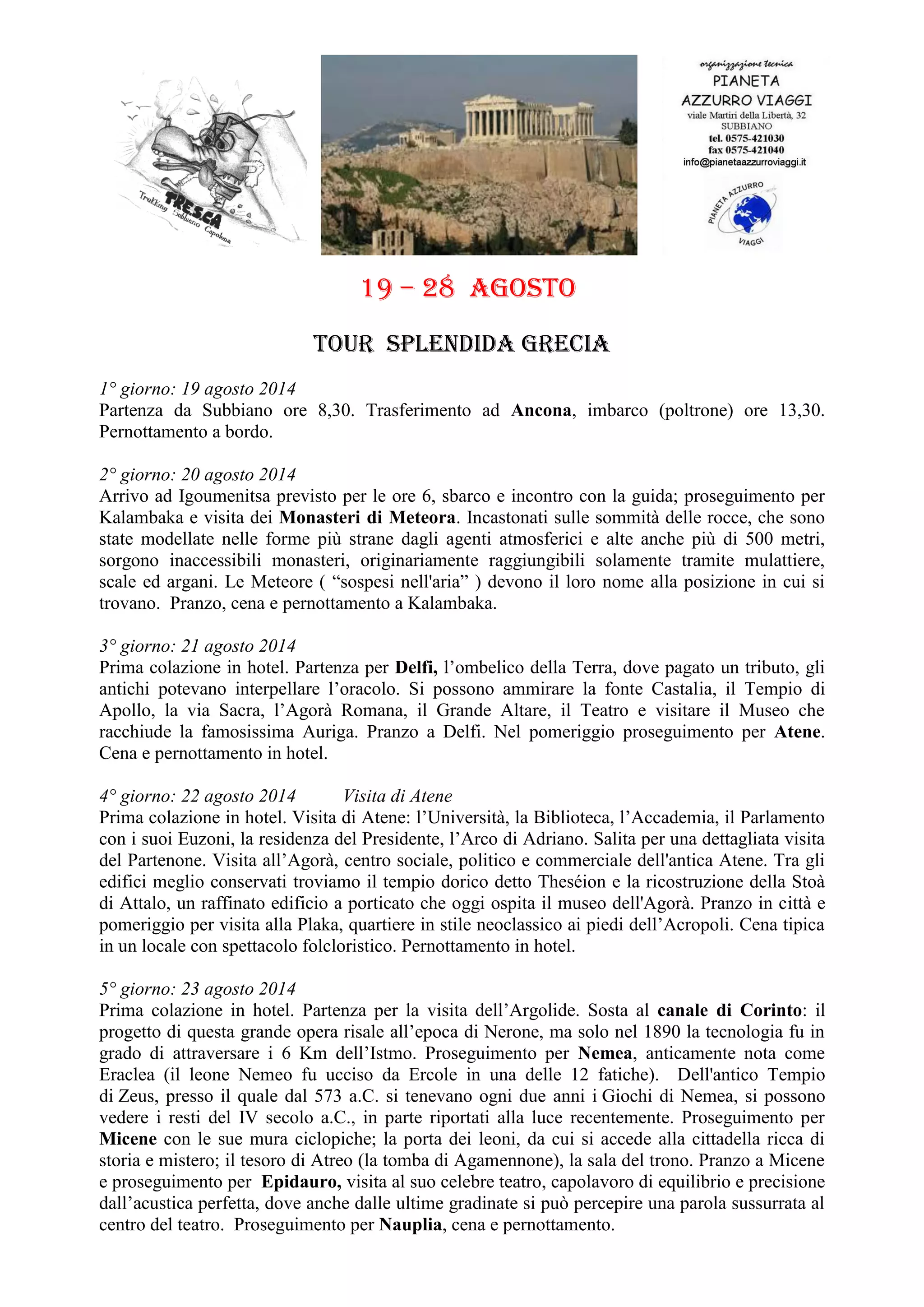 Tour Grecia | PDF