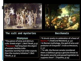 Greco-Romanos Cults and Philosphies | PPTX