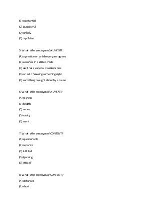 Gre Contextual Vocabulary | PDF