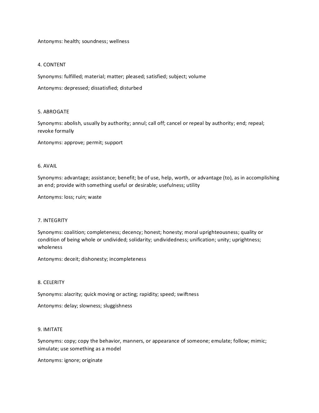 Gre Contextual Vocabulary | PDF