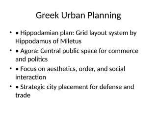 Greco_Roman_Urban Planning powerpoint presentation | PPTX
