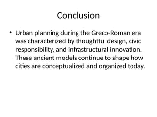Greco_Roman_Urban Planning powerpoint presentation | PPTX
