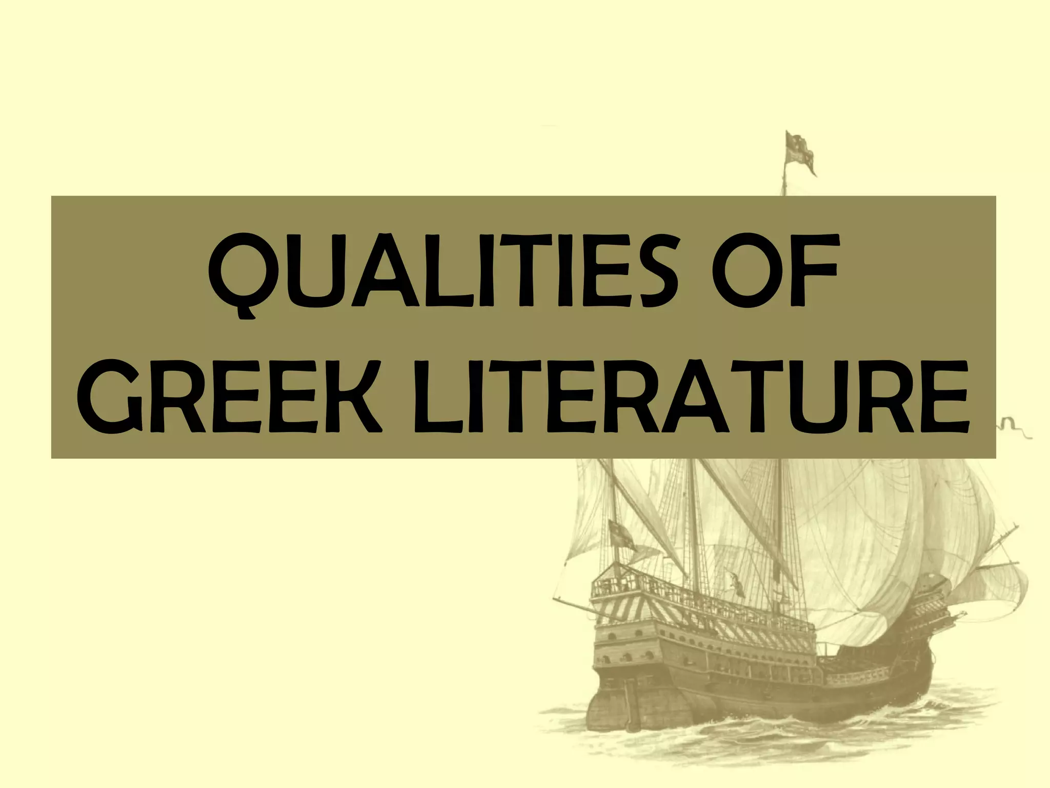 Greece; An Introduction to Greek Literature | PPT
