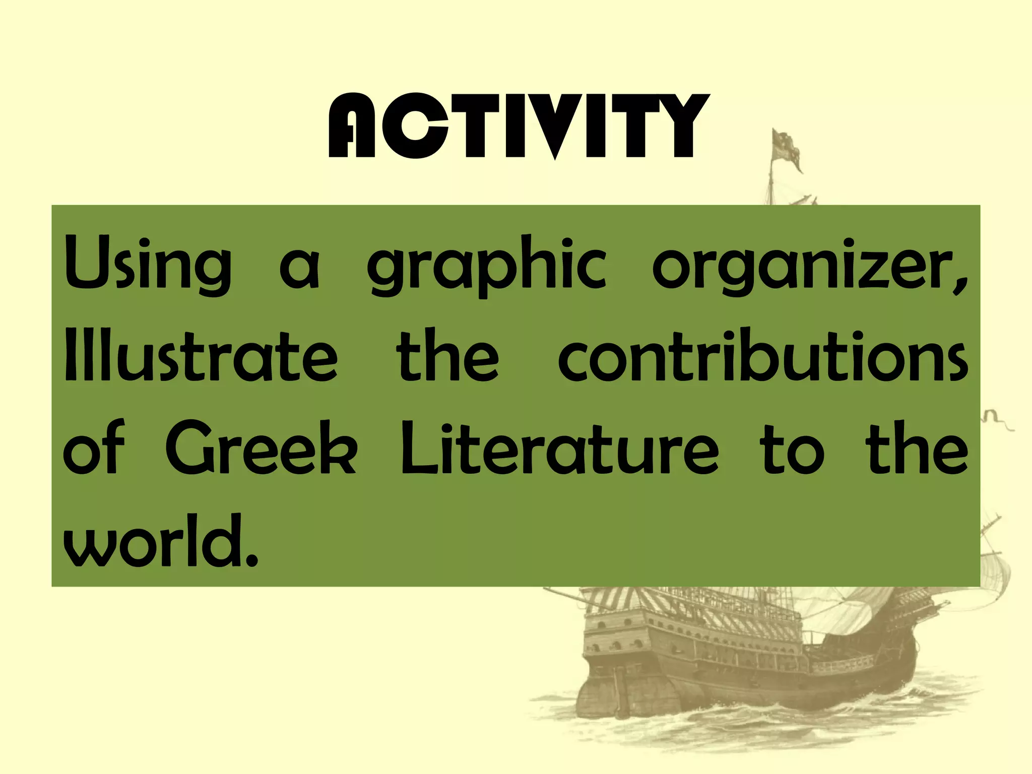 Greece; An Introduction to Greek Literature | PPT