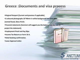 Greece Tourist Visa | Documents required | Places To Visit By Sanctum ...