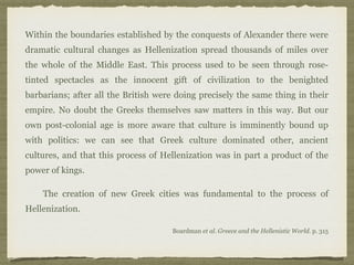 Ancient Greece; Part 2; session iv-- Hellenism | PDF