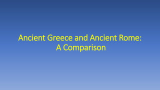 Greece and rome comparison | PPT