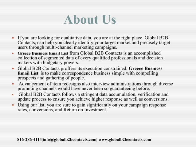 Greece business email list | PPTX