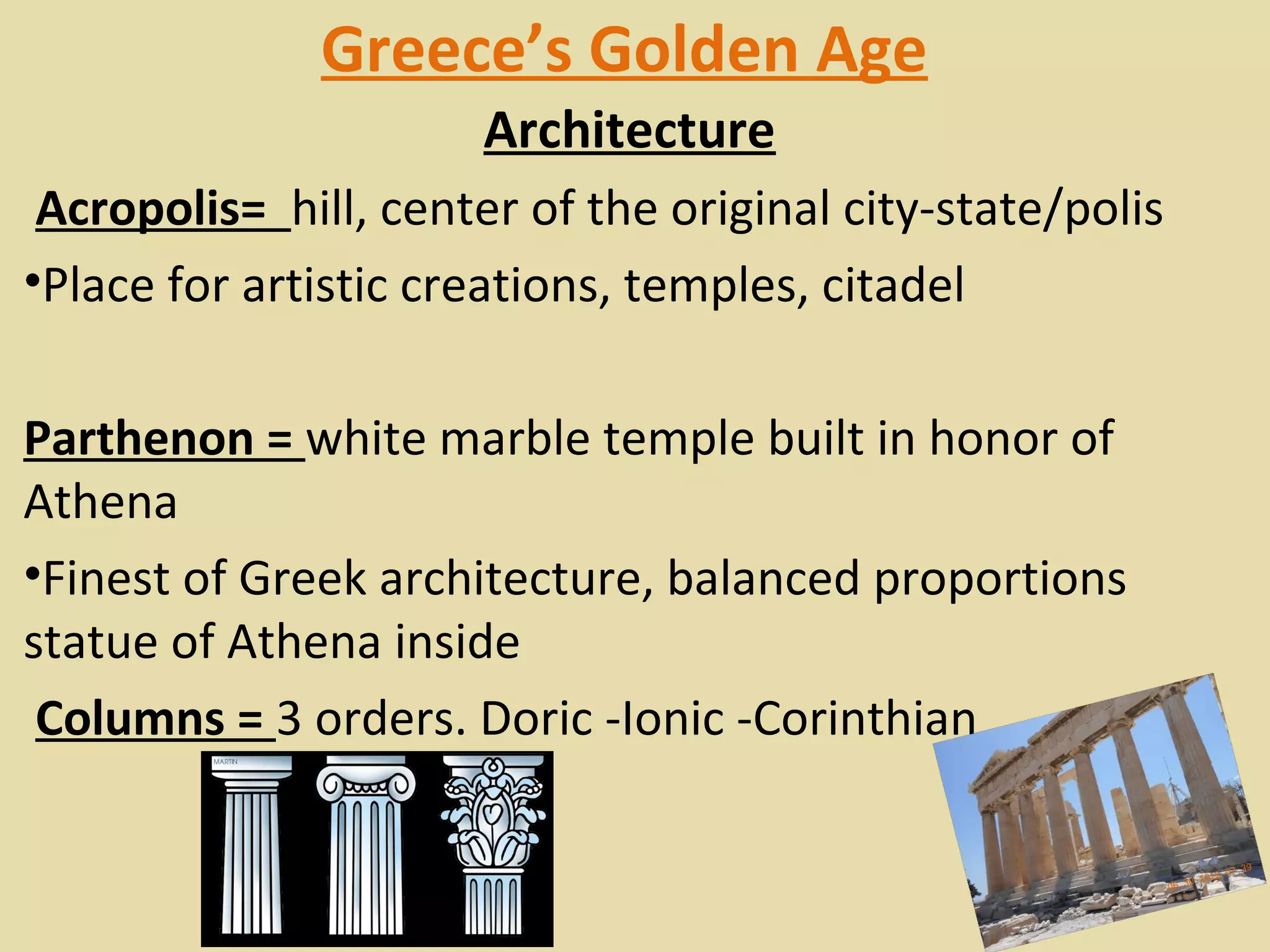 Greece’s Golden Age - Notes #4 | PPT
