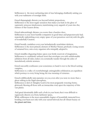 Greed And Selflessness | DOC