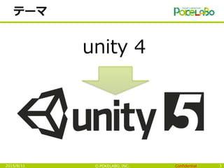 『ポイッとヒーロー』の unity5移行事例 | PPT