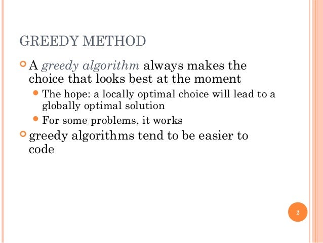 Greedy Method