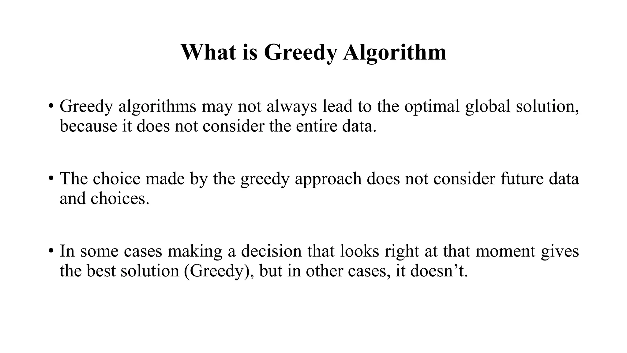 Greedy algorithm for design and analysis | PPTX