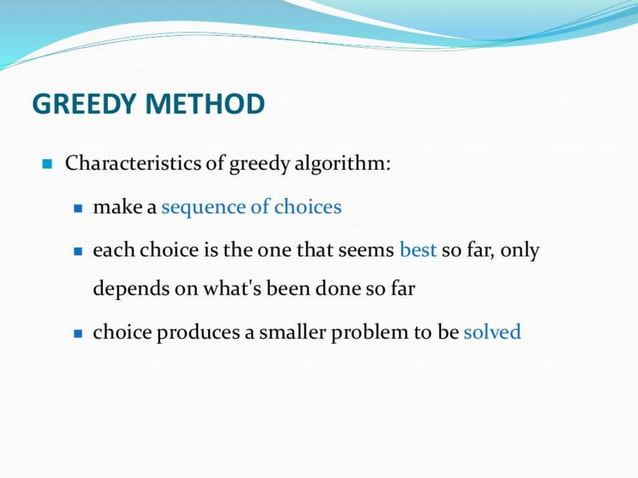 Greedy algorithm | PPT