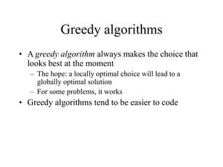 Greedy algorithms | PPT