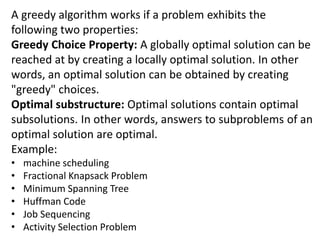 Greedy algorithms | PPTX