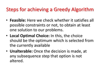 Greedy algorithms | PPTX