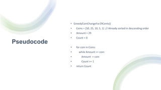 Greedy + Divide & Conquer | PPTX