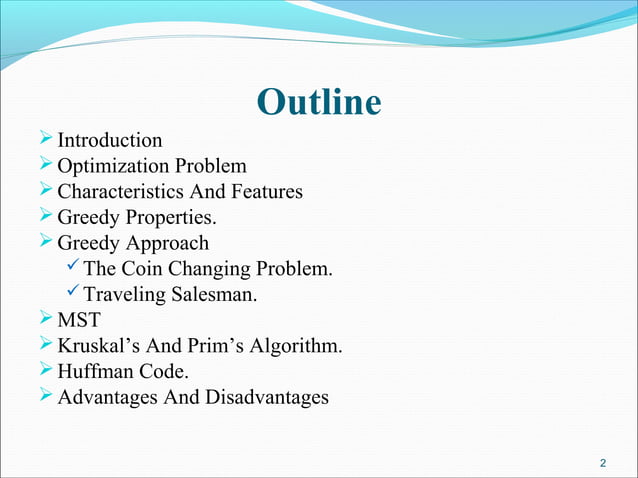 Greedy Algorihm | PPT | Programming Languages | Computing