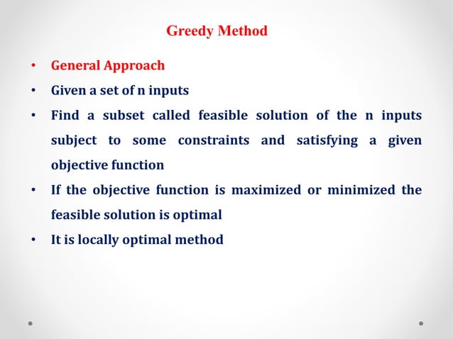 Greedy method | PPTX
