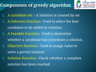 Greedy method.pptx for design analysis a | PPTX