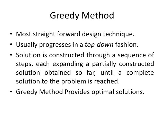 Greedy method class 11