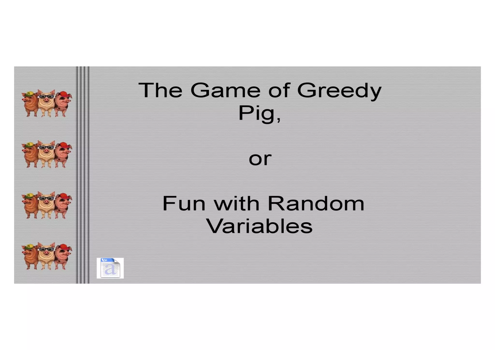 APS Greedy Pig | PDF