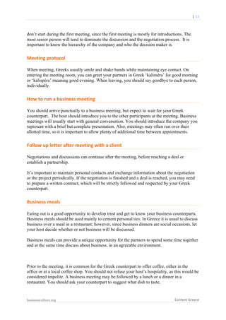 Greeek business culture guide - Learn about Greece | PDF